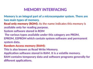 microprocessor / memory INTERFACING PPT.pptx