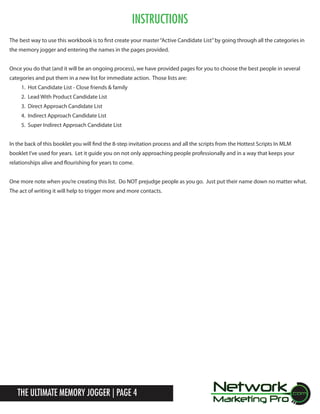 How To Build Your MLM Prospects List by Eric Worre | PDF