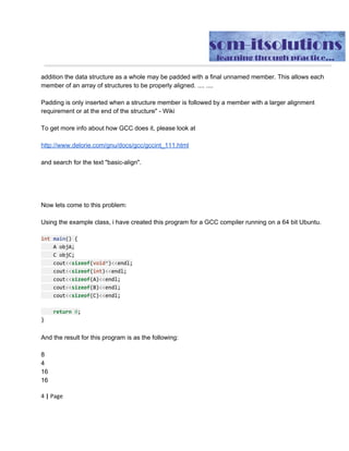 Memory layout in C++ vis a-vis polymorphism and padding bits | PDF
