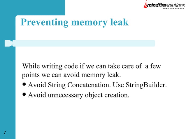Memory Leak In java | PPT