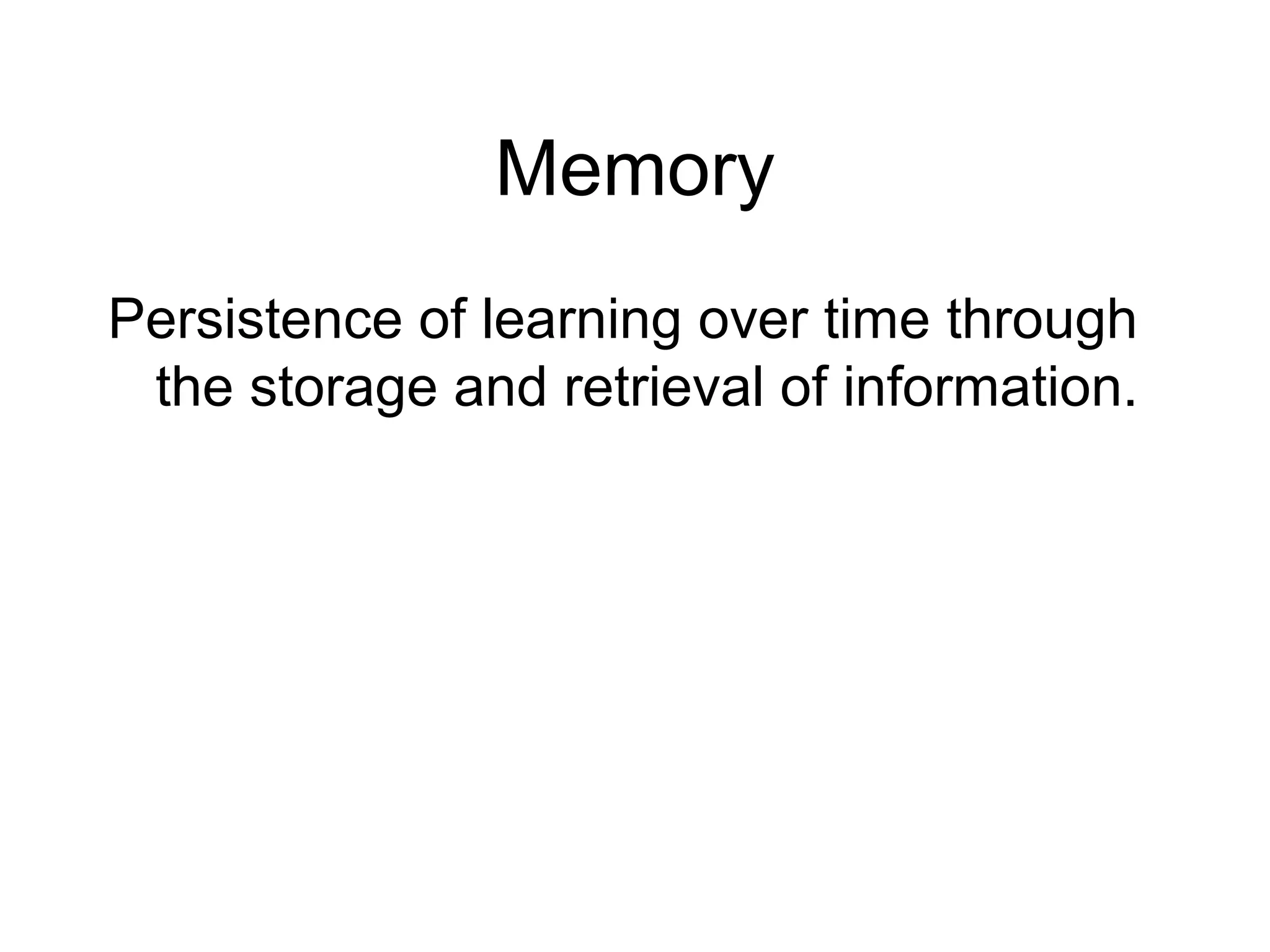 Memory lecture slides | PPT