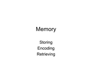 Memory lecture slides | PPT