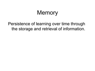 Memory lecture slides | PPT