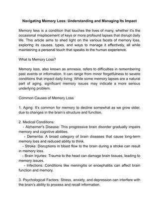 Understanding Memory Loss Article. .pdf