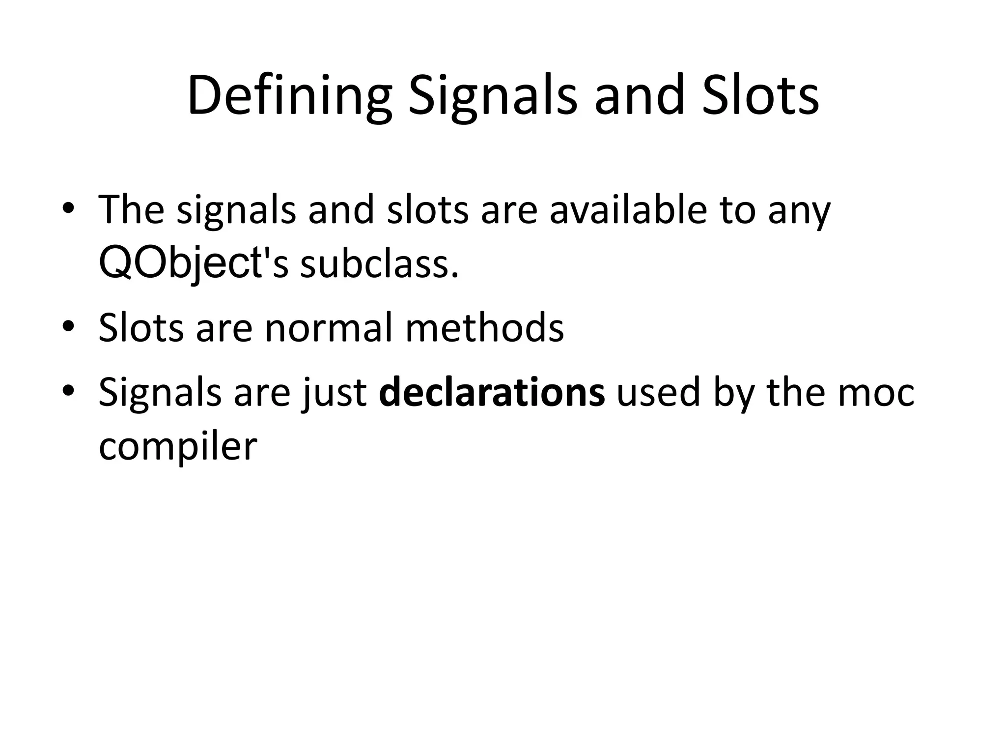 Qt Memory Management & Signal and Slots | PPTX