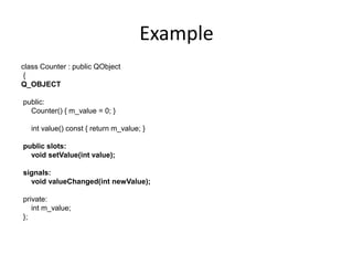 Qt Memory Management & Signal and Slots | PPT