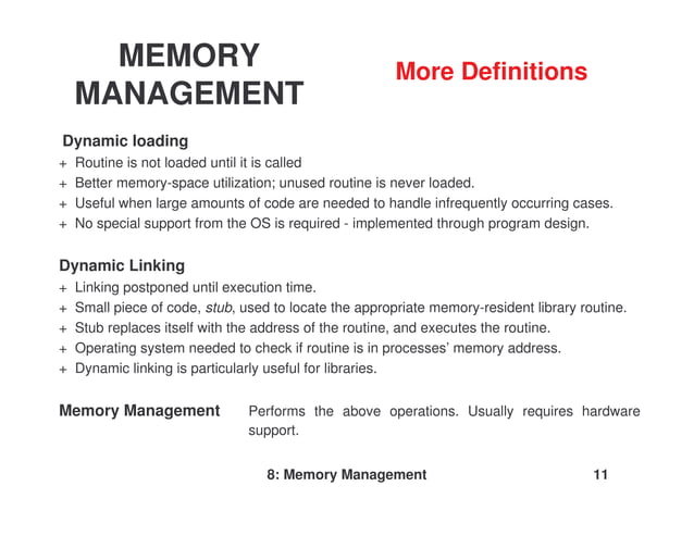 Memory management | PDF | Operating Systems | Computer Software and Applications