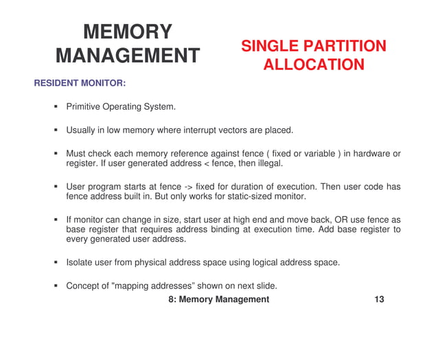 Memory management | PDF | Operating Systems | Computer Software and Applications