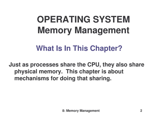 Memory management | PDF | Operating Systems | Computer Software and Applications