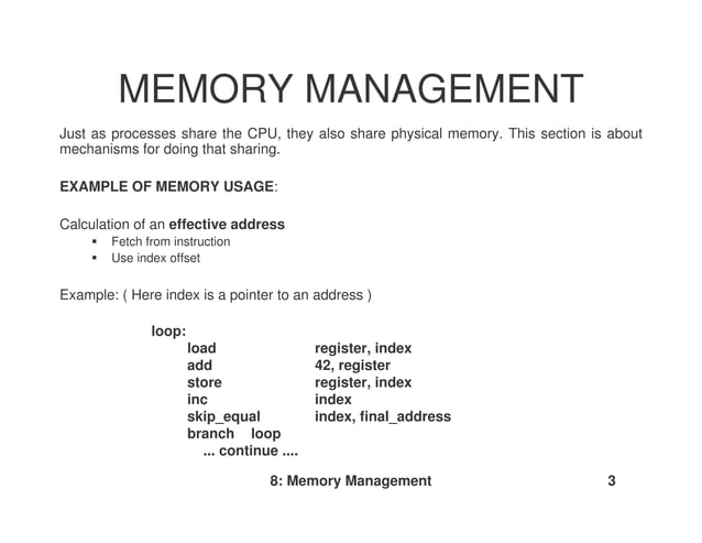 Memory management | PDF | Operating Systems | Computer Software and Applications