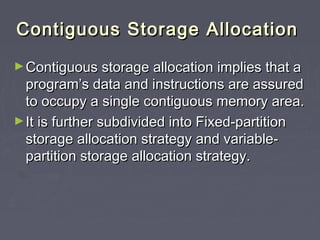 Memory management | PPT