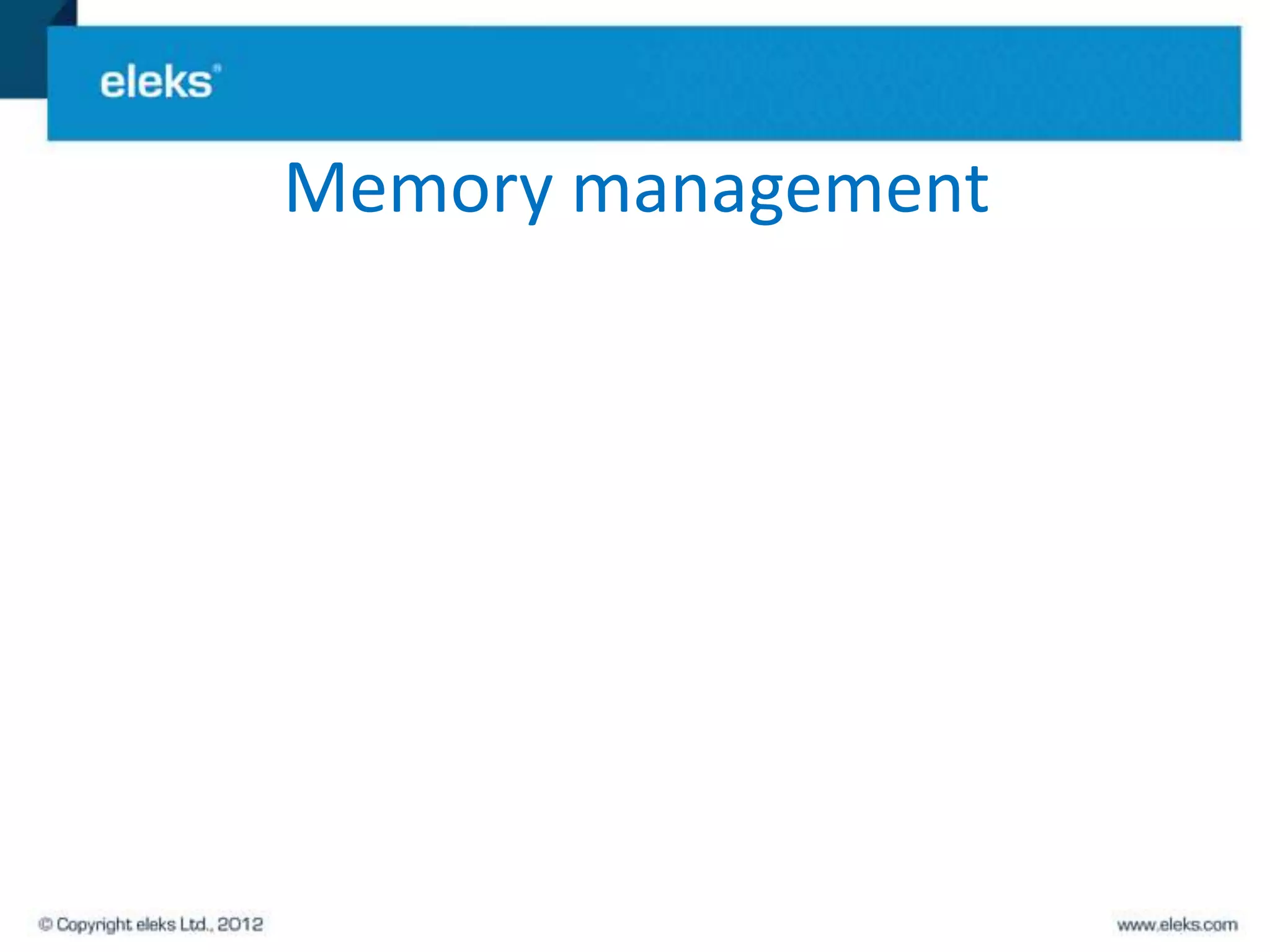 cpp-2013 #4 Memory management | PPT