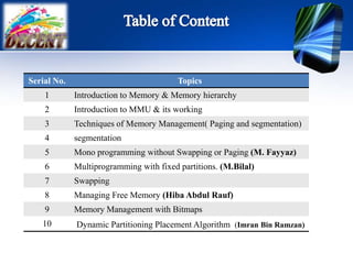 Memory management | PPTX