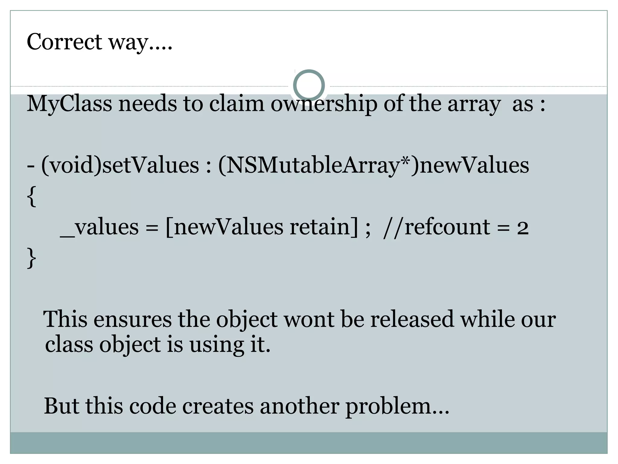 Memory management in Objective C | PPT | Free Download