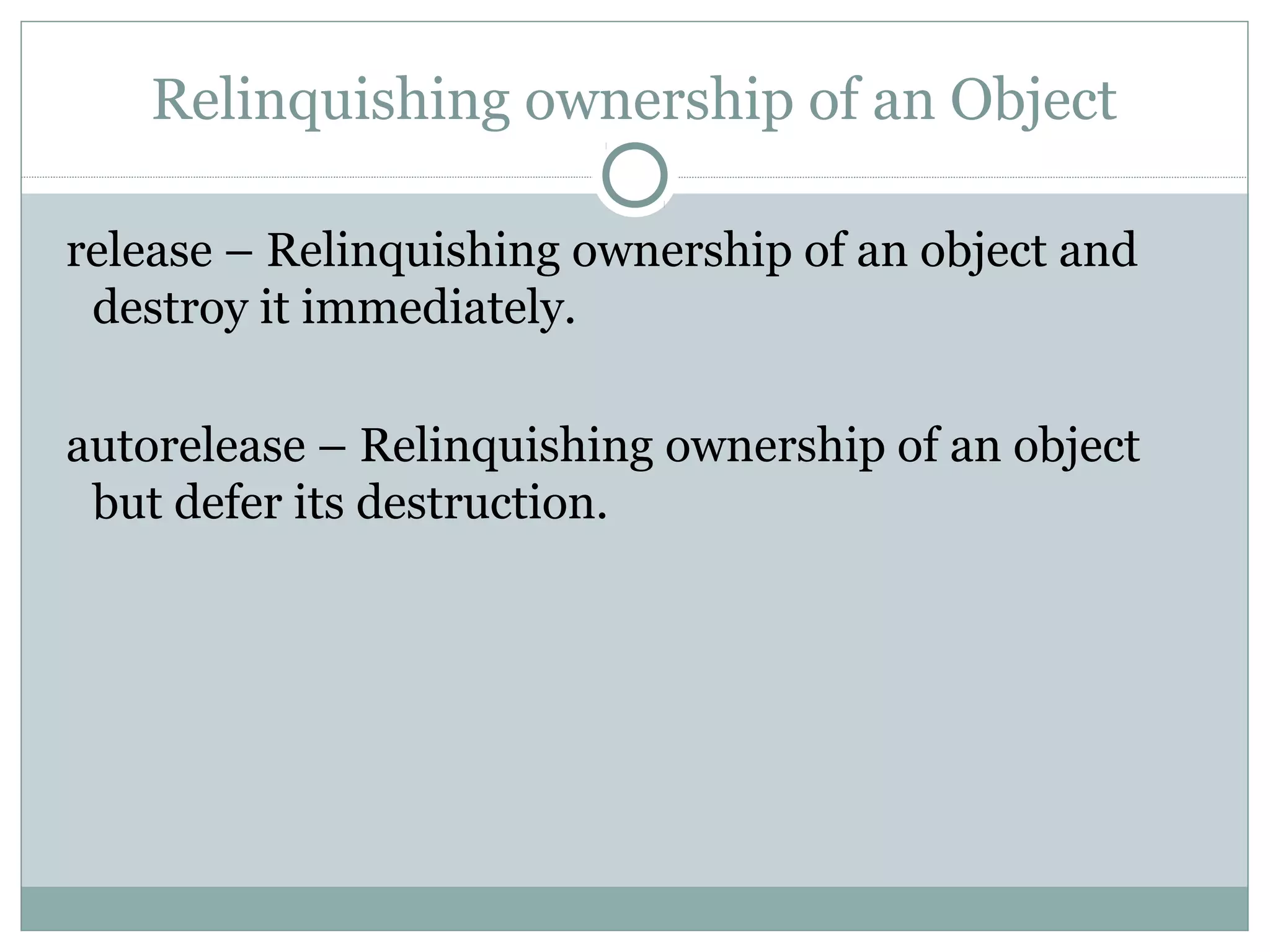 Memory management in Objective C | PPT