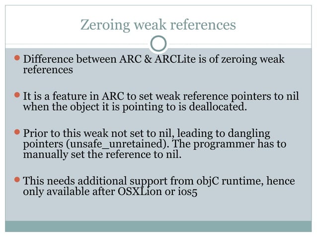Memory Management In Objective C Ppt