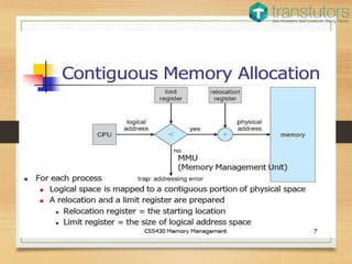 Memory Management | Computer Science | PPTX