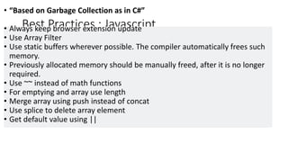 Coding Best Practices For Memory Management | PPT