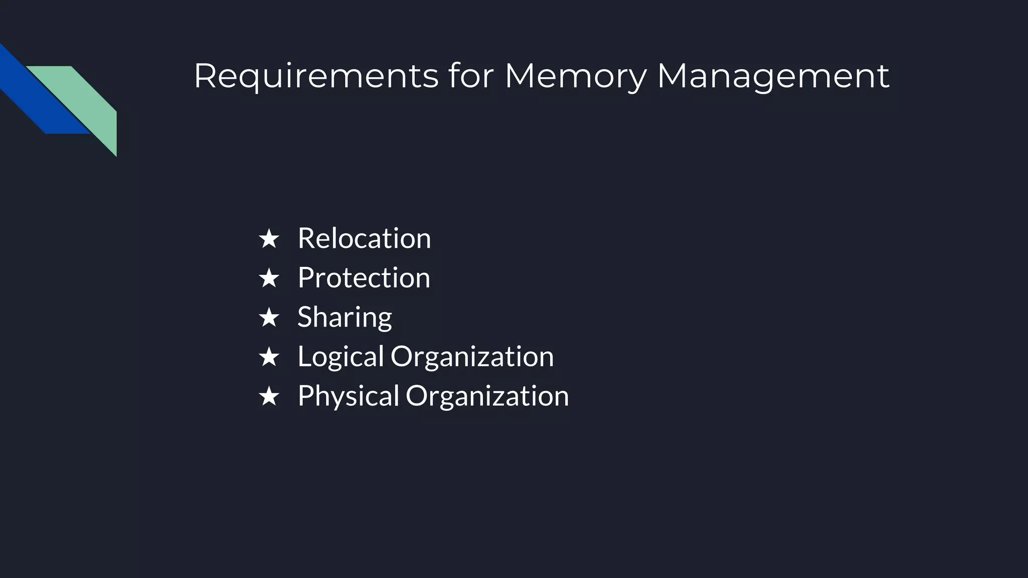 Memory management | PPT
