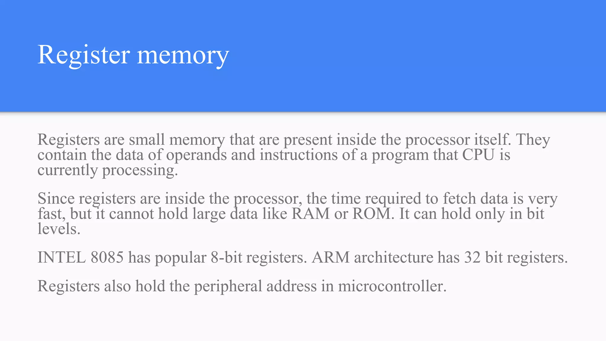 Memory Organisation in embedded systems | PPTX