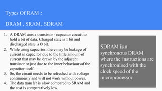 Memory Organisation in embedded systems | PPTX