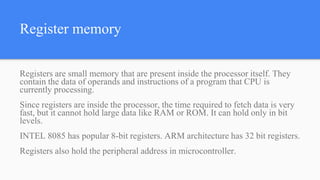 Memory Organisation in embedded systems | PPTX