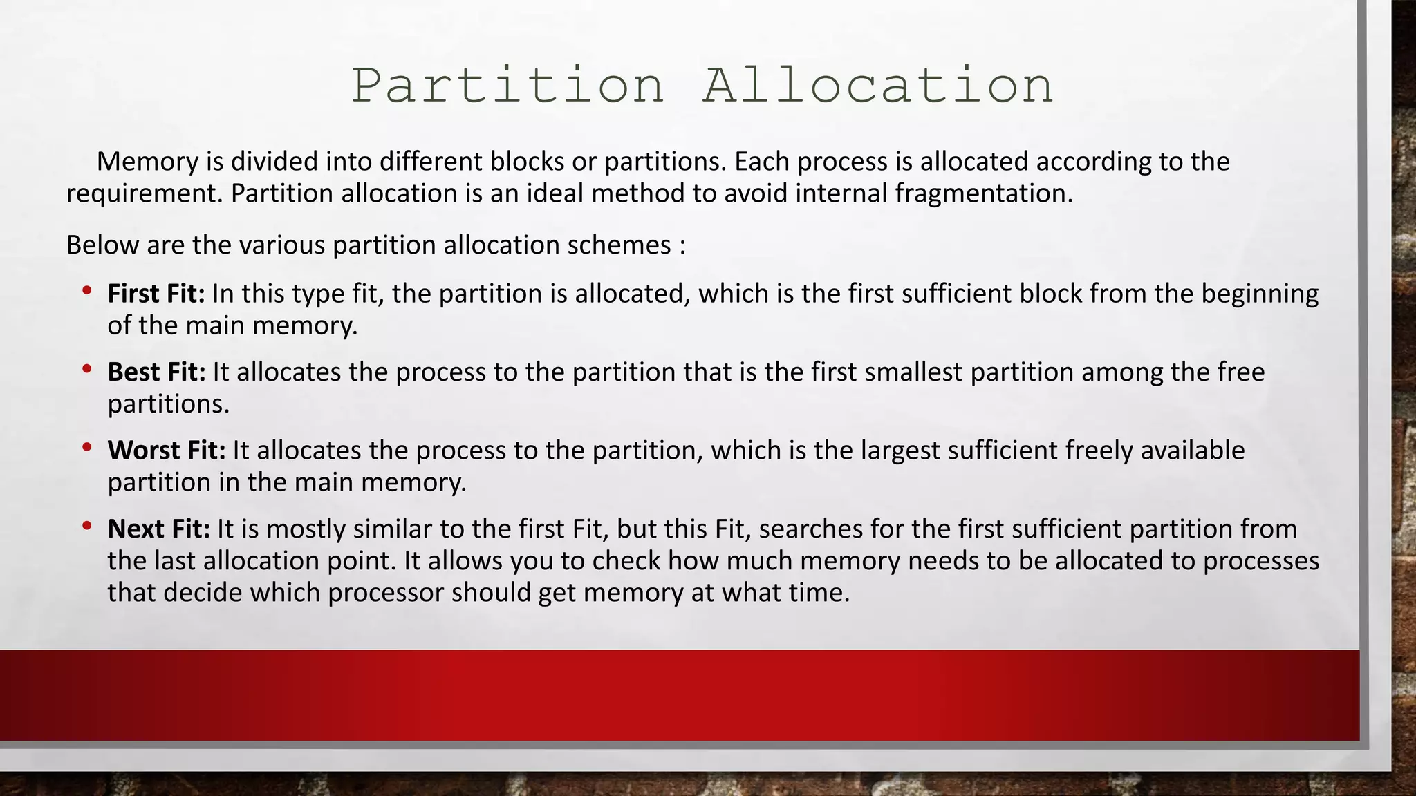 Memory Management in OS | PPTX