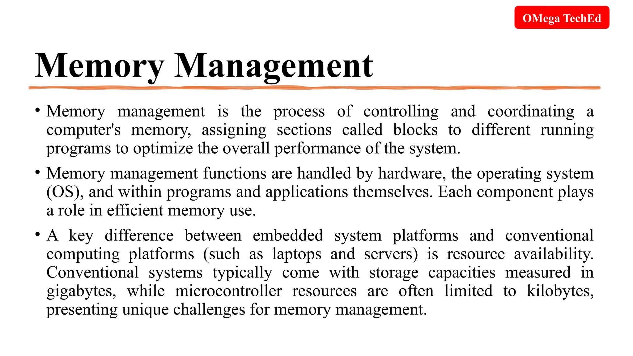 Memory management, Types of memory, Making the most of your RAM. | PPTX