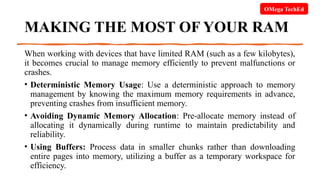 Memory management, Types of memory, Making the most of your RAM. | PPTX