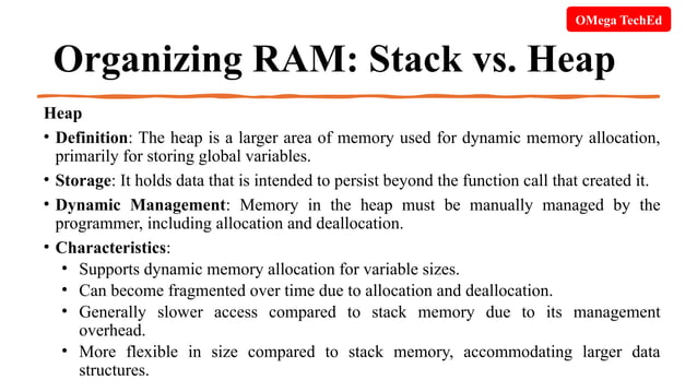 Memory management, Types of memory, Making the most of your RAM. | PPT