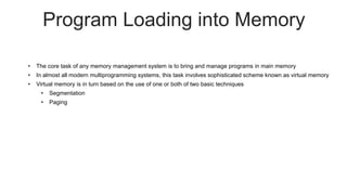 Memory Management slides of operating system | PDF