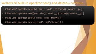 Memory Management C++ (Peeling operator new() and delete()) | PDF