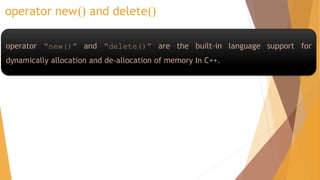 Memory Management C++ (Peeling operator new() and delete()) | PDF