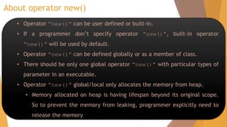Memory Management C++ (Peeling operator new() and delete()) | PDF
