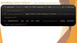 Memory Management C++ (Peeling operator new() and delete()) | PDF