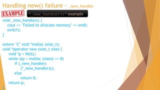 Memory Management C++ (Peeling operator new() and delete()) | PDF