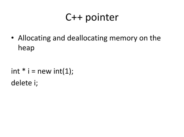 Introduction to Basic Memory Management C++ | PPTX