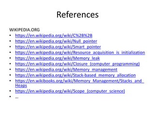 Introduction to Basic Memory Management C++ | PPTX