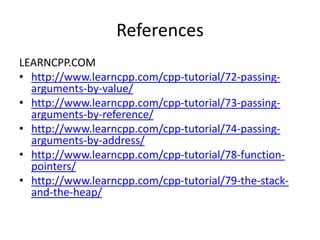 Introduction to Basic Memory Management C++ | PPTX