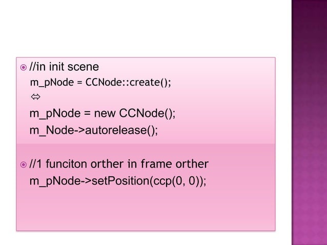 Memory management in cocos2d x - Le Duy Vu | PPT