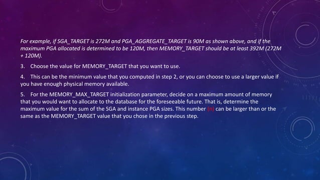 Memory Management In Oracle Ppt