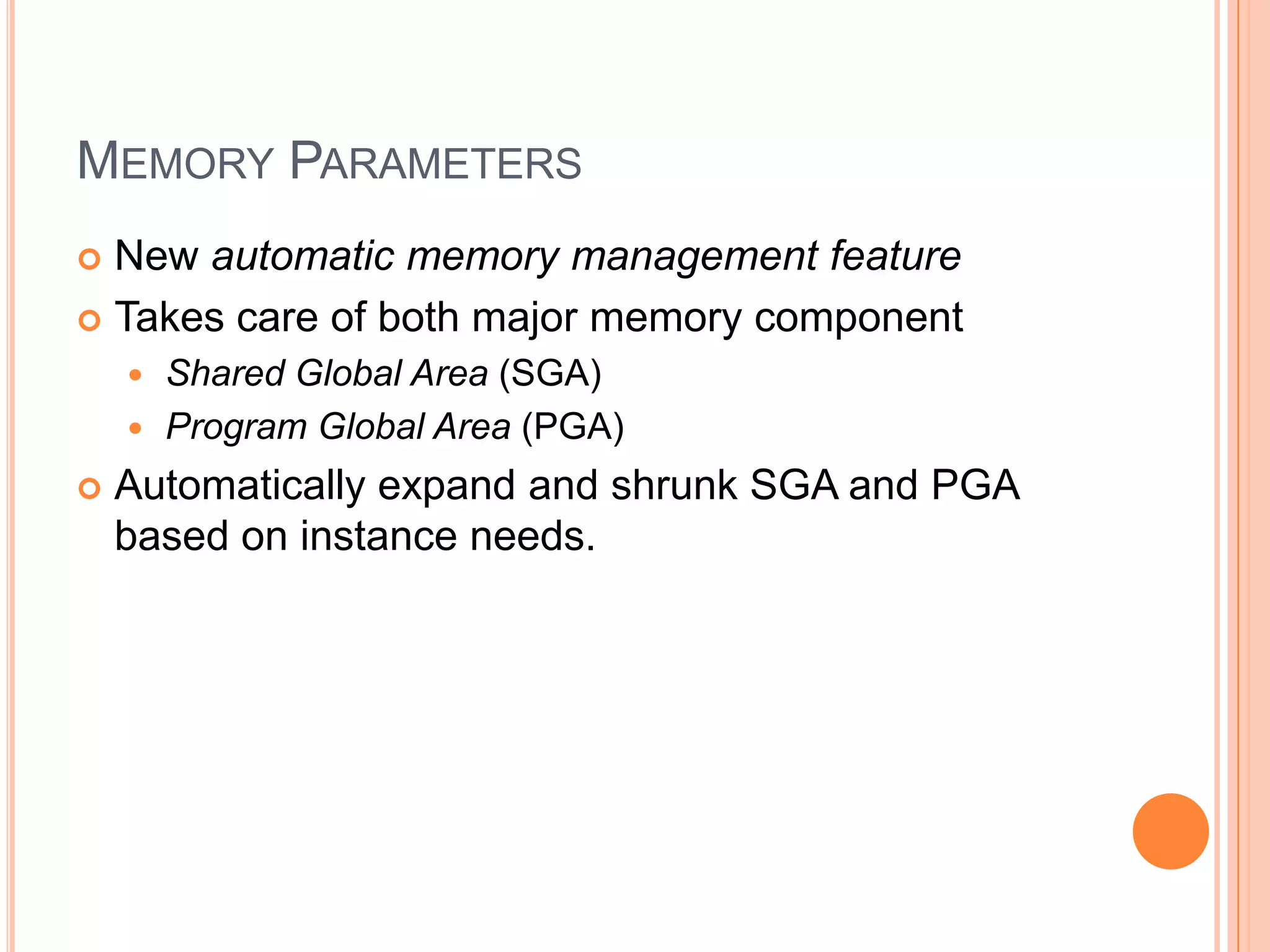 Memory Management In Oracle 11g R2 Ppt