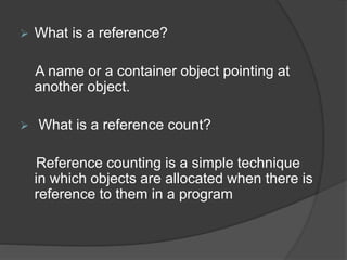 Memory management in python | PPTX