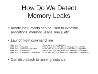 Memory Management in RubyMotion | PPT