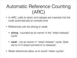 Memory Management in RubyMotion | PPT