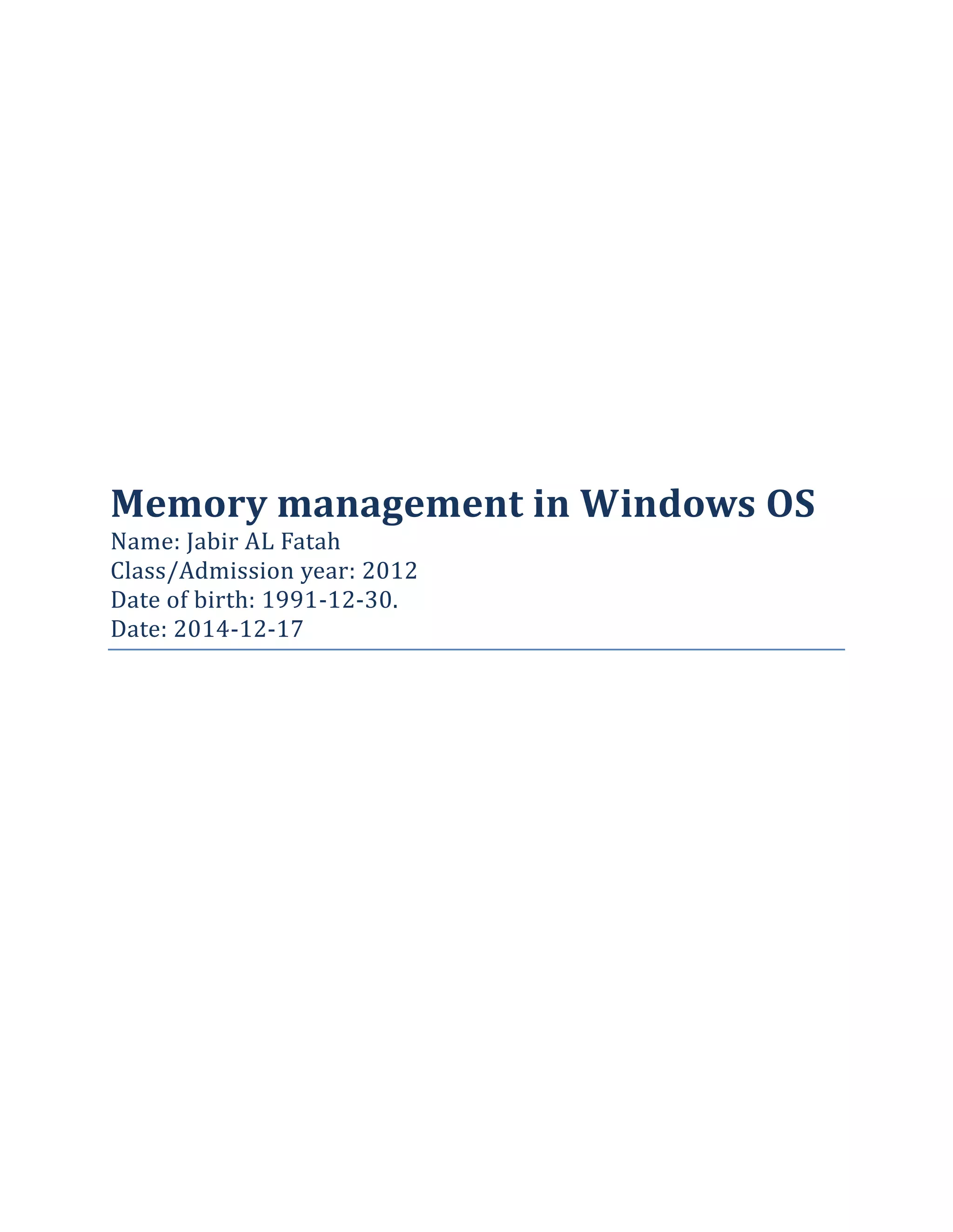 Memory management in_windows_os | PDF