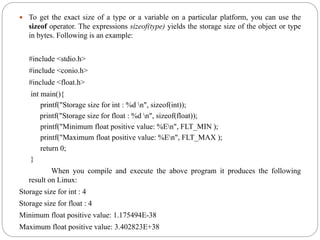 Memory management of datatypes | PPTX