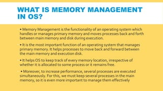 memory management in os ppt ............ | PDF