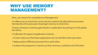 memory management in os ppt ............ | PDF
