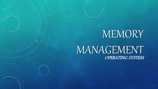 Memory management ppt | PPTX